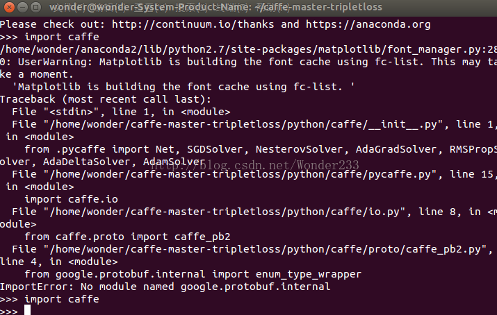 【caffe学习笔记】python Caffe报错：ternal Csdn博客