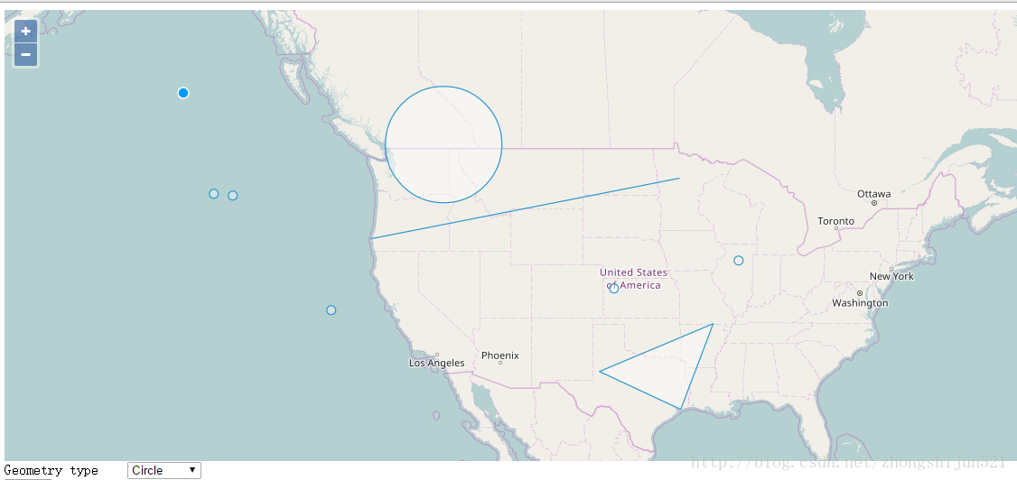 Openlayers 在地图上画点，线，面，圆openstreetmap 画圆 Csdn博客 