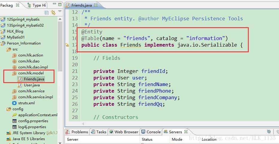 Myeclipse从数据库反向生成java实体类myeclipse Hibernate31 反转实体类 Csdn博客 2900