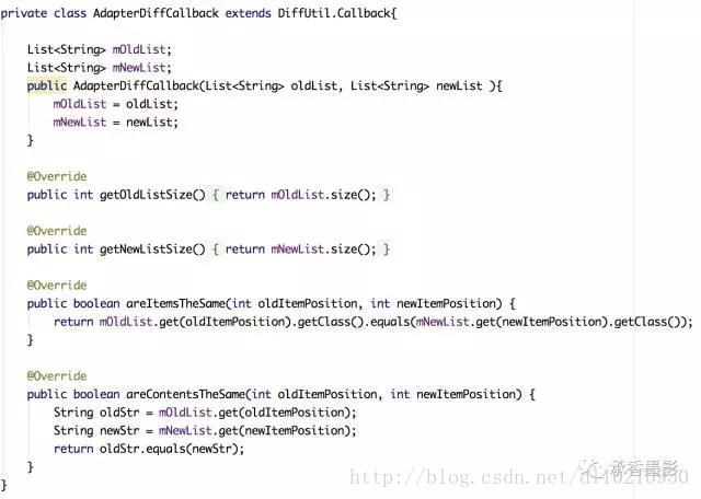 Recyclerview配合diffutil，数据对比，局部刷新areitemsthesame Csdn博客 