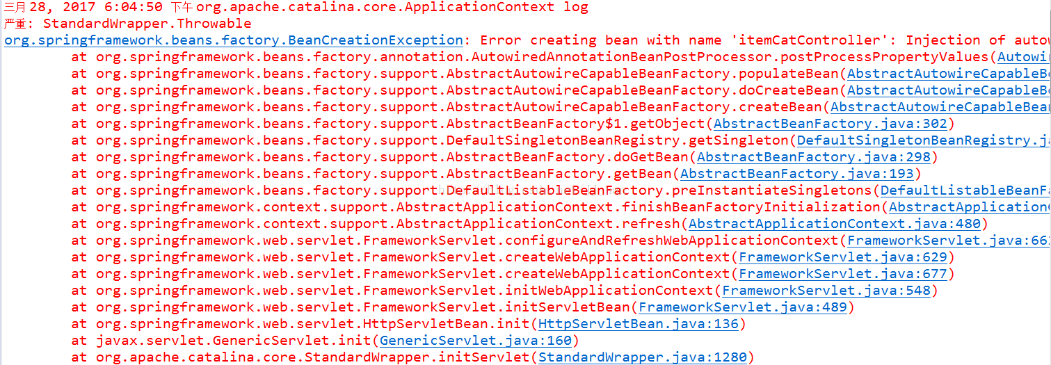 Org Springframework Beans Factory Beancreationexception Csdn博客