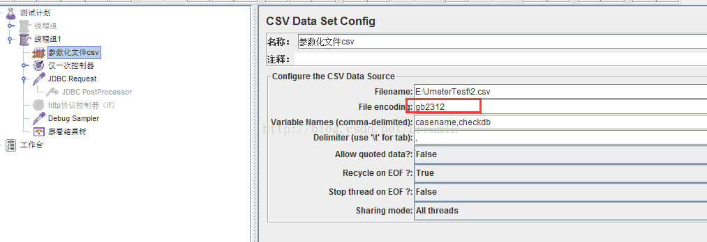 Jmeter 通过csv Data Set Config进行参数化时，出现乱码jmeter中get请求中csv Data Set Config的参数乱码 Csdn博客 4520