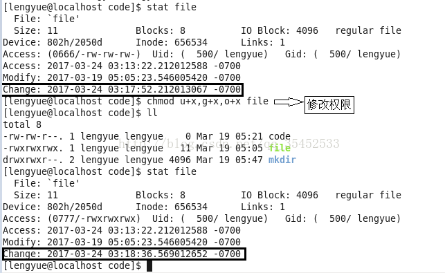 Linux中stat命令时间和文件权限解读stat 文件读写权限解读 Csdn博客 