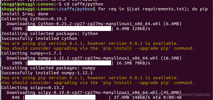 Ubuntu16 04上配置与测试caffe Cpu Csdn博客