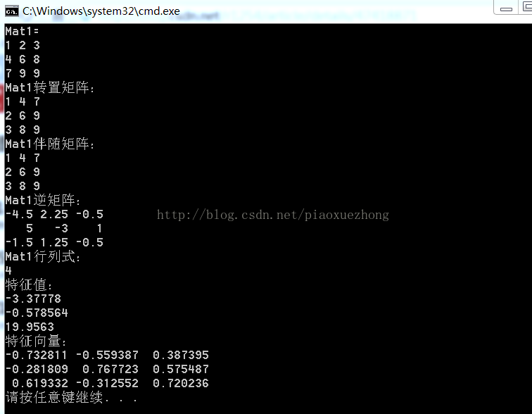 C 矩阵库eigen的使用方法 C 中使用eigen库 Csdn博客