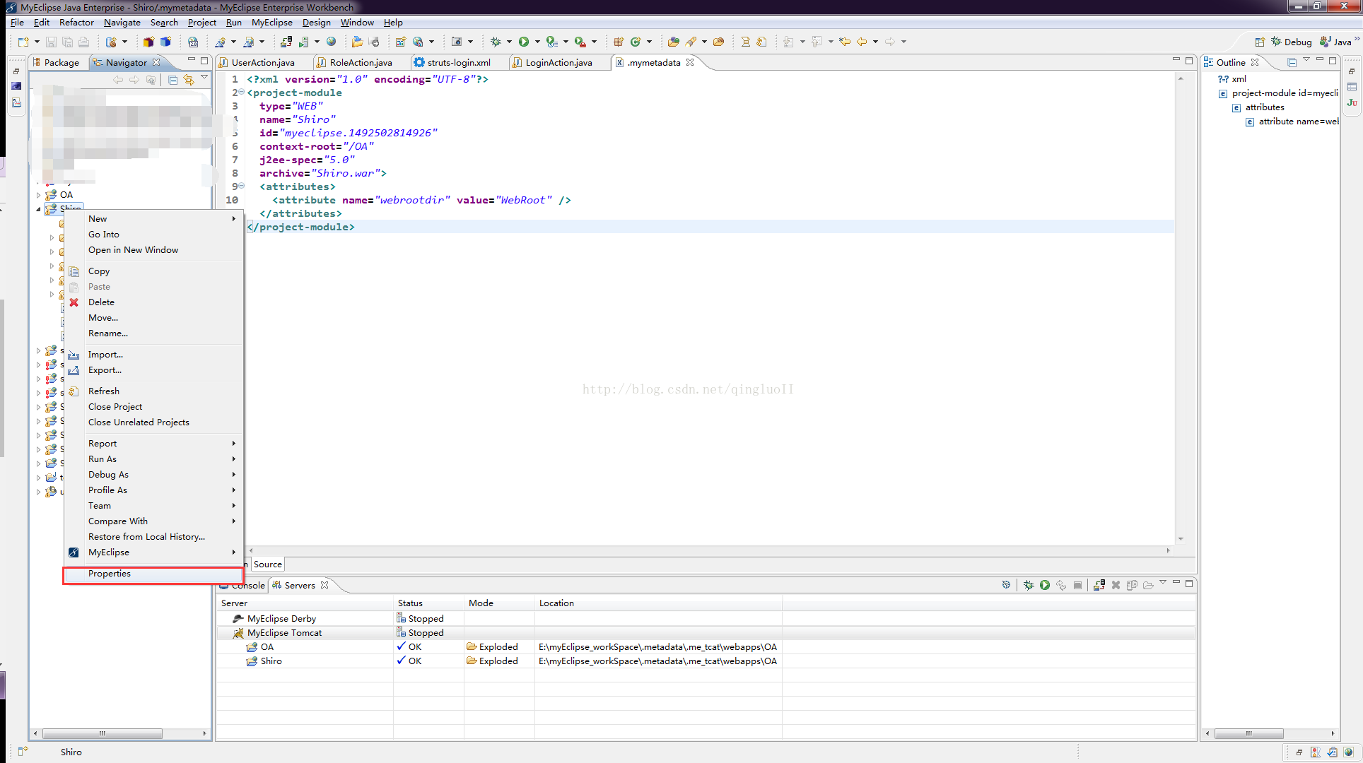 手把手教myeclispe Tomcat中add Deployment时deploy Location跟project不一样select Application Server For 