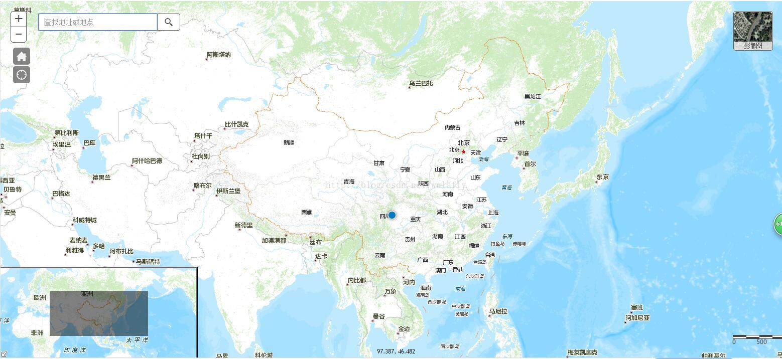 Arcgis Api For Javascript之地图基本加载与显示，地图切换、缩放、定位、比例尺、鹰眼图、坐标显示、查询搜索功能实现js在地图上根据坐标显示图片的方法wulafly的 