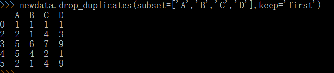 Python Pandas 如何去掉保留数据集中的重复行？ Csdn博客