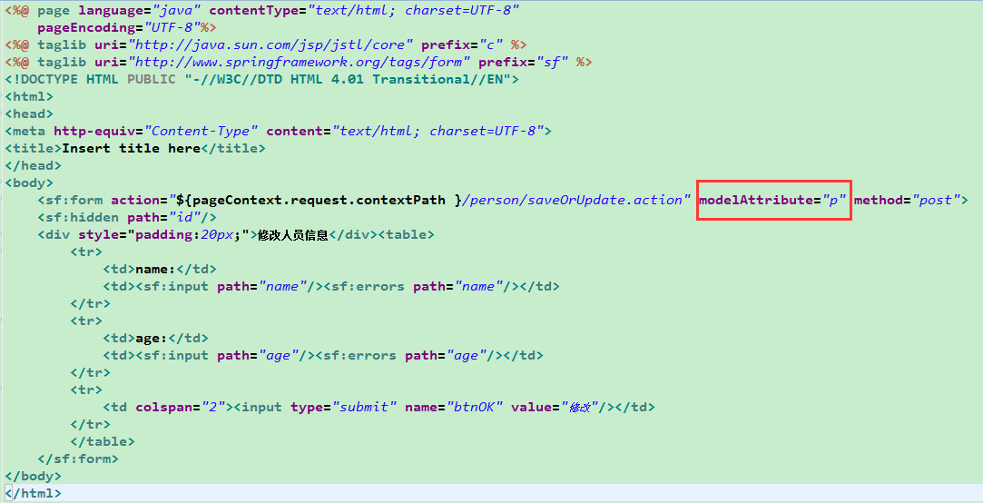 使用springframework标签报错：neither Bindingresult Nor Plain Target Object For Bean Name Command