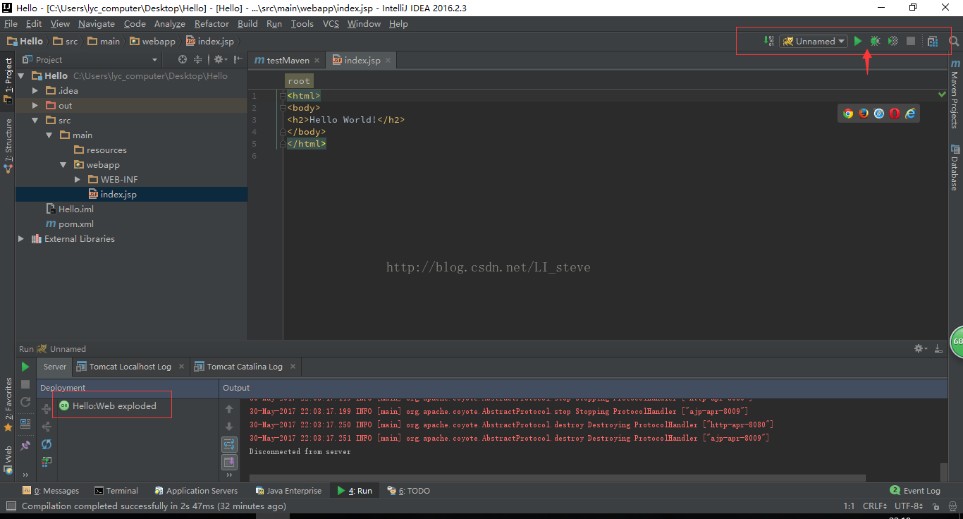 Intellij Idea2016部署maven工程到tomcat Csdn博客 