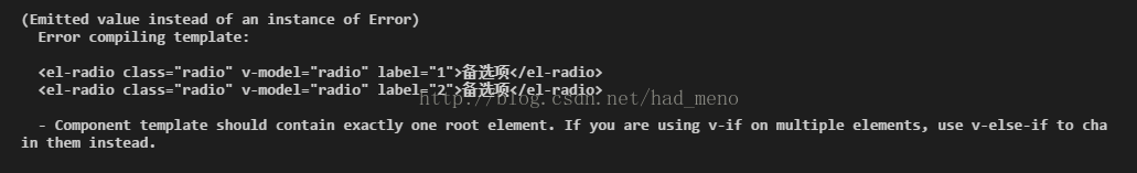 Vue Elementui 使用笔记1vuecli Elementui The Template Root Requires 