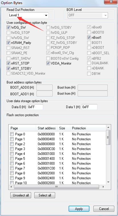Stm32 St Link Utility Solves The Error Message Can Not Read Memory 3765