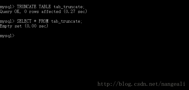 Mysql的truncate关键字 Csdn博客 7213