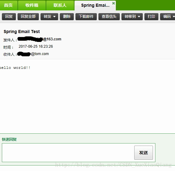 Spring学习笔记之使用spring发送email利用spring Email发邮件 Csdn博客 