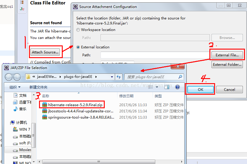 Eclipse怎么离线安装hibernate 插件并使用 及如何导入hibernate的源码 Eclipse如何导入hibernate项目