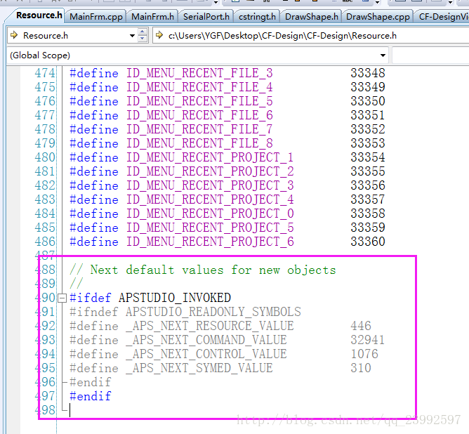 Mfc中resourceh 使用小技巧 Csdn博客 6861