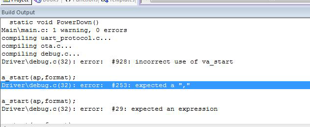 Keil编译stdarg处理机制遇到incorrect Use之类的问题keil Error 253 Expect A Csdn博客 