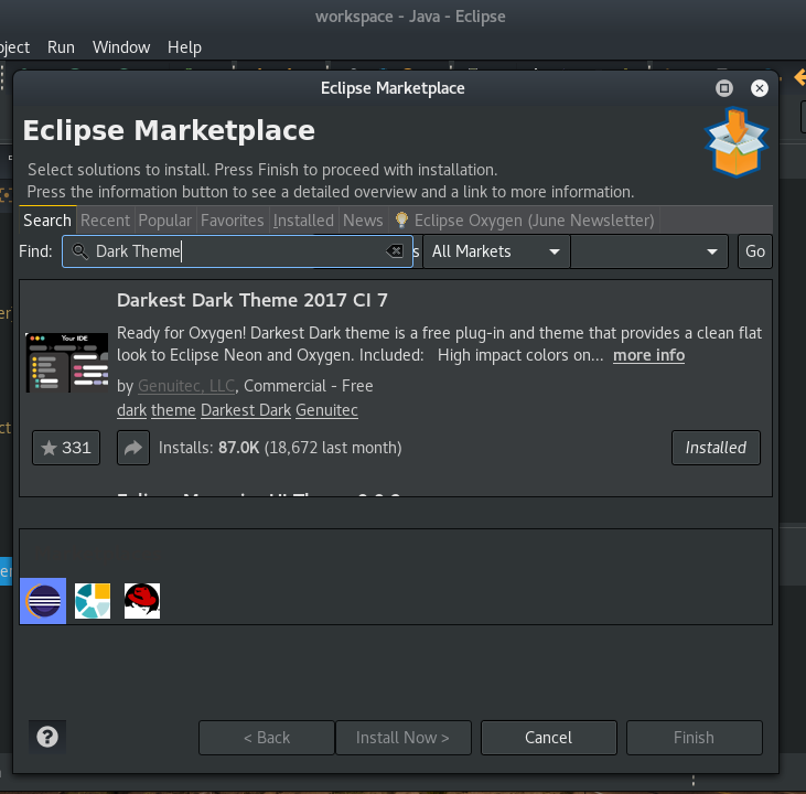 Eclipse安装漂亮的Darkest Dark Theme主题步骤（超详细） - 程序员大本营