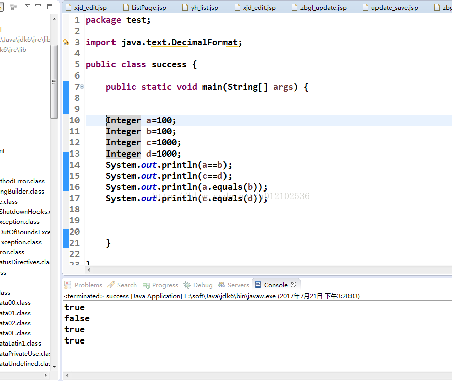 为什么integer A100b100时候ab返回true，而integer C1000，d1000时候cd返回faint A100 B100 Ab Csdn博客 