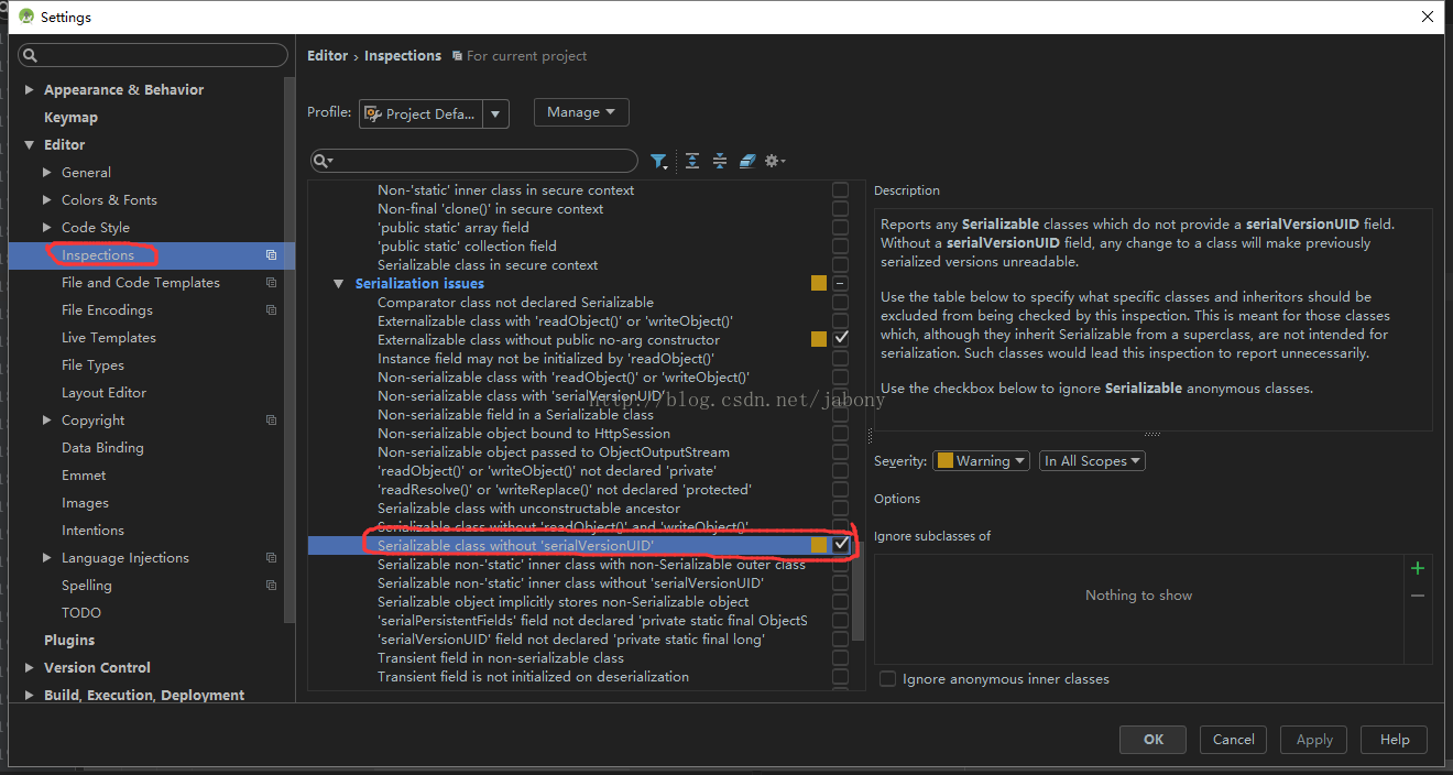 Greendao实体类实现serializable接口报错 自动生成 Serialversionuid Greendao Serialversionuid Csdn博客