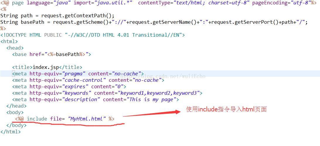 Java Web 在jsp中使用include指令导入带中文的html文件乱码问题java中include前面加什么 Csdn博客 