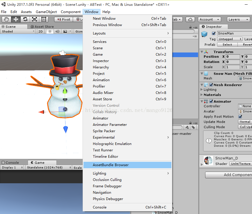 Unity3d的assetbundle打包——assetbundle Browser（简单实现资源复用）asset Bundle 