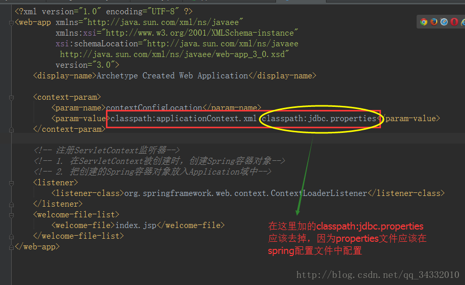 Idea下maven项目整合spring和mybatis出现jdbcproperties Is Invalid前言中不允许有内容line 
