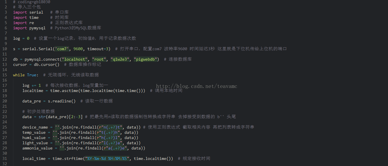 【已解决】python3 6 Pyserial Pymysql 正则表达式来读串口存数据库 Python使用正则表达式获取串口数据 Csdn博客