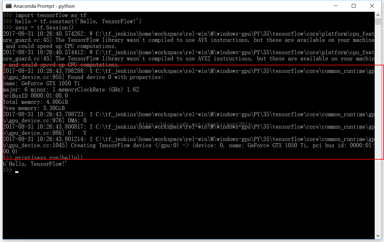 Win10 Anaconda3 Tensorflow Gpu 会有警告安装cuda8 Csdn博客