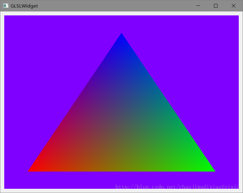 现代openglqt学习笔记之三：显示一个彩色三角形void Qopenglshaderprogramsetattributebufferint Csdn博客 