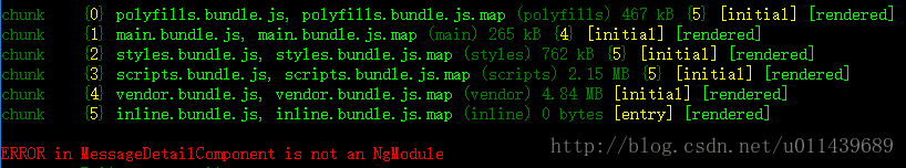【错误处理】angular报错：error In Messagedetailcomponent Is Not An Ngmodulecomponent Appcomponent Is 