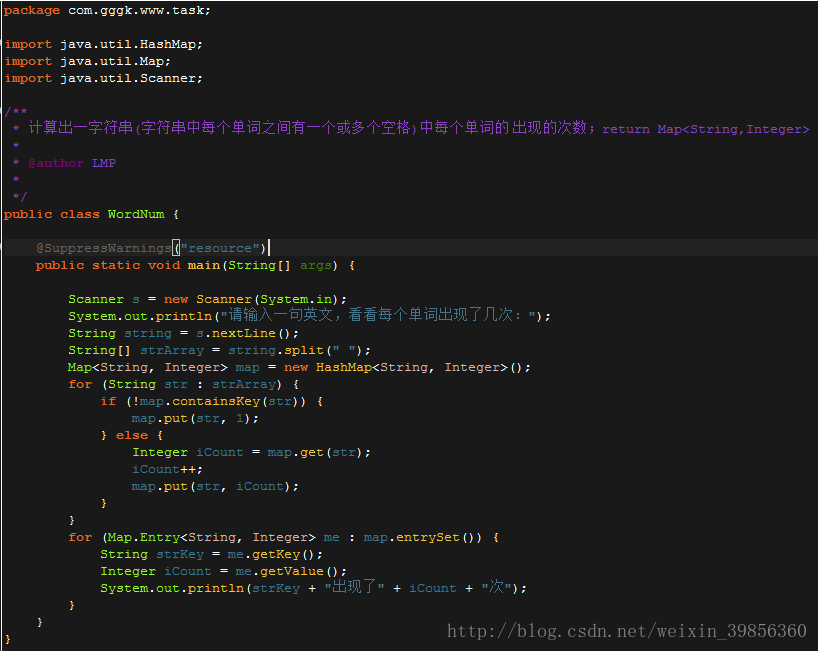 计算出一字符串字符串中每个单词之间有一个或多个空格中每个单词的 出现的次数一个句子中有多个单词单词之间有一个或多个空格请指定一个字符请计算该字 Csdn博客 