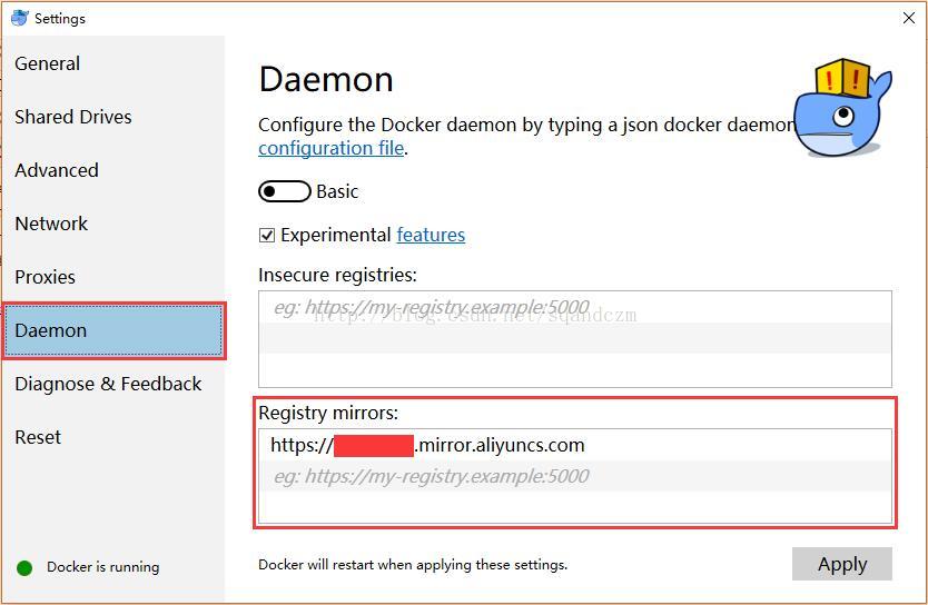 Win10下docker使用阿里专属加速器win10 Docker国内加速 Csdn博客 