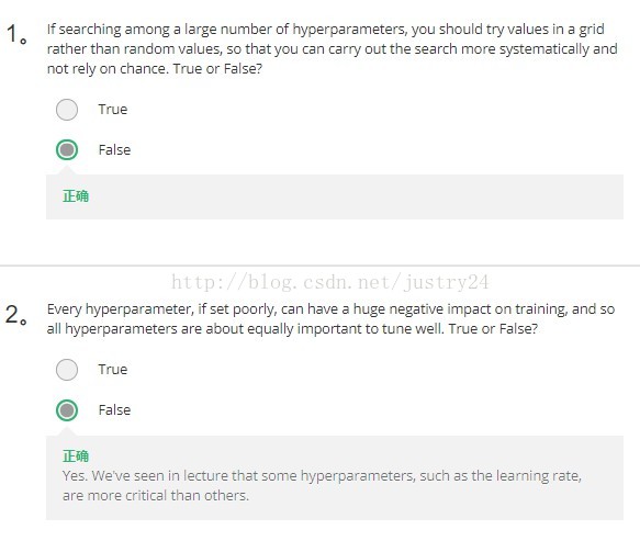 Coursera吴恩达 Deep Learning第二课第三周测验题hyperparameter Tuning Batch Normalization Programming 