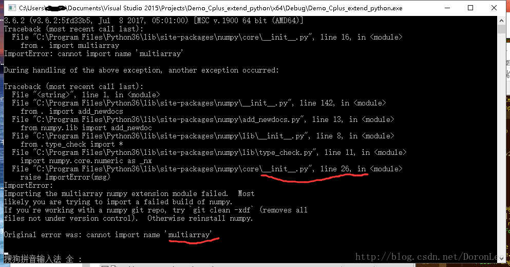 Windows C 中嵌入python脚本含import Numpy等库出现问题 C 调用python 不能import Numpy