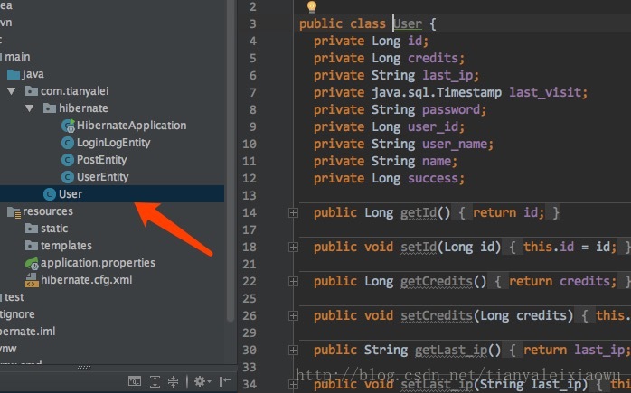 使用idea根据数据库表生成java Model类，基于hibernateidea 根据表结构生成java代码 Csdn博客