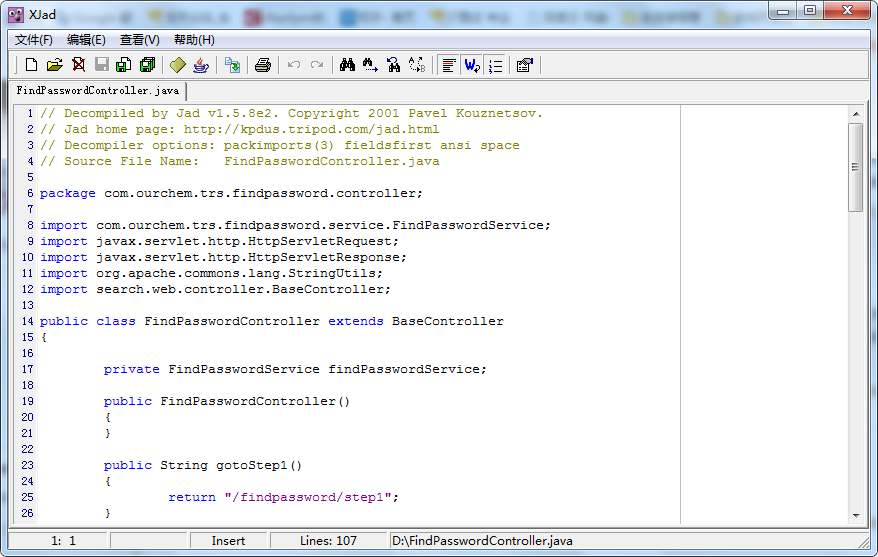 Java反编译工具使用对比，最好用的java反编译工具 Jd Gui、xjad Csdn博客