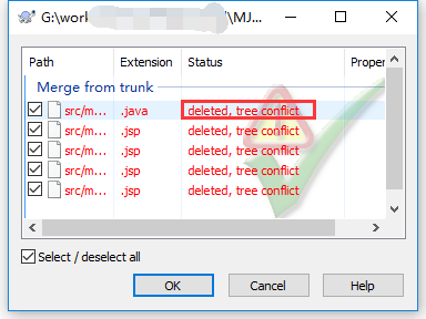 SVN树冲突及解决方式（ eclipse操作详解 ）_svn数冲突-CSDN博客