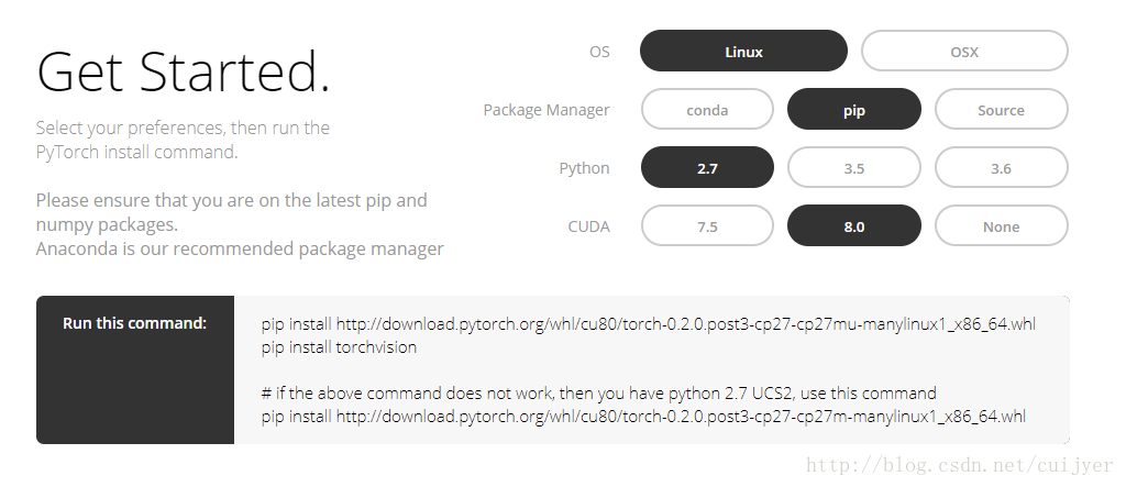 Linux上安装pytorch Csdn博客 5192