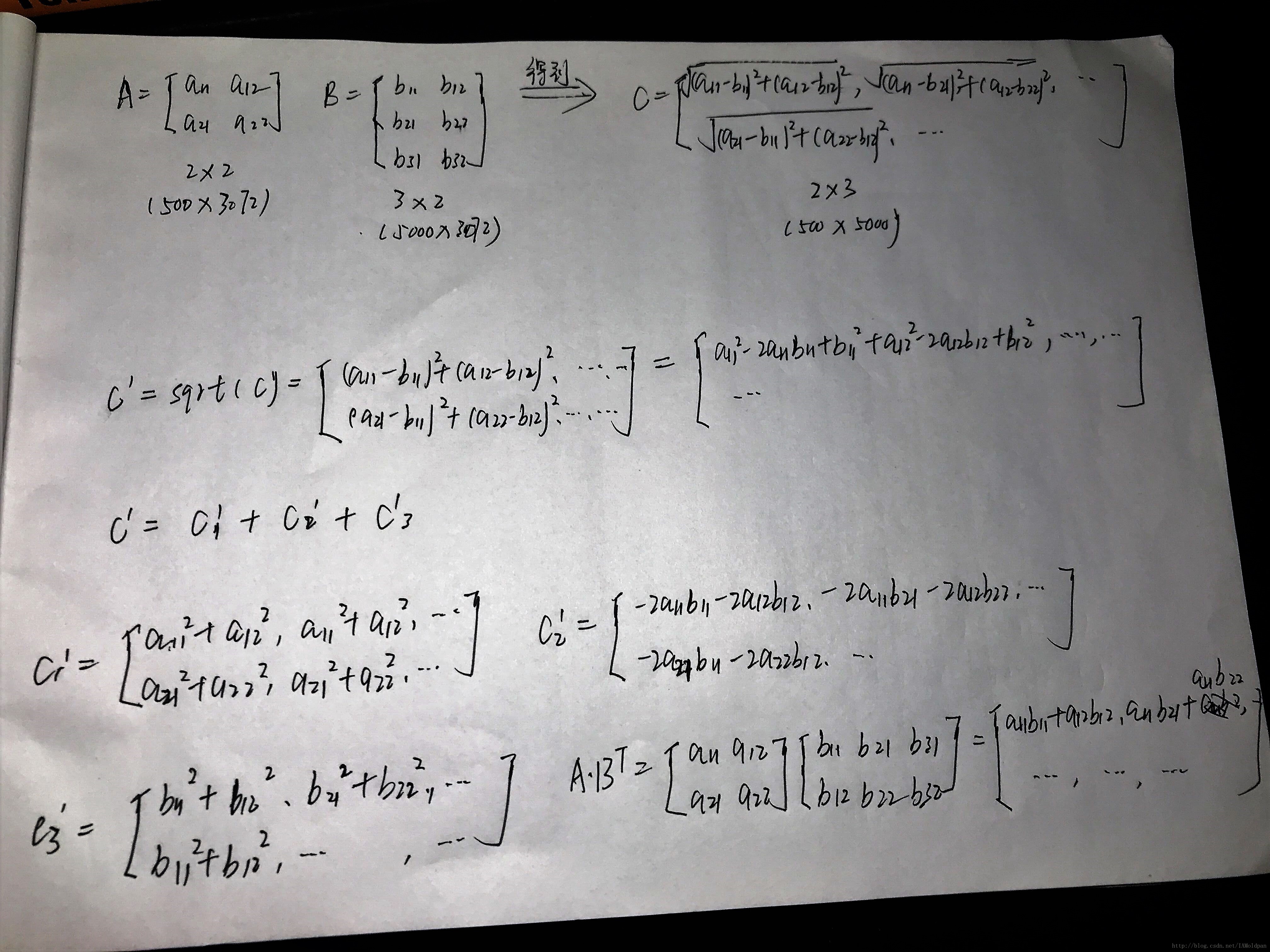 关于cs231n Assignment1 Knn中no Loop矩阵乘法代码的讲解cs231n Knn 使用矩阵计算快 Csdn博客 0282