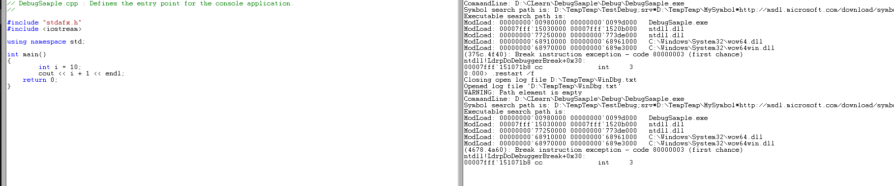 Windbg学习笔记二 第一个例子，以及常用窗口windbg View Csdn博客 
