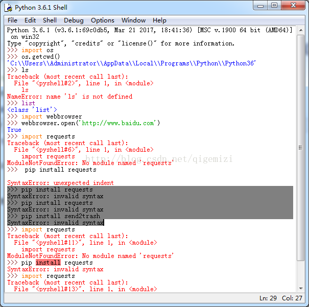 Python 安装第三方模块的时候 报出语法异常syntaxerror Invalid Syntaxpython Idie怎么安装第三方库 Syntaxerror Invalid 3537