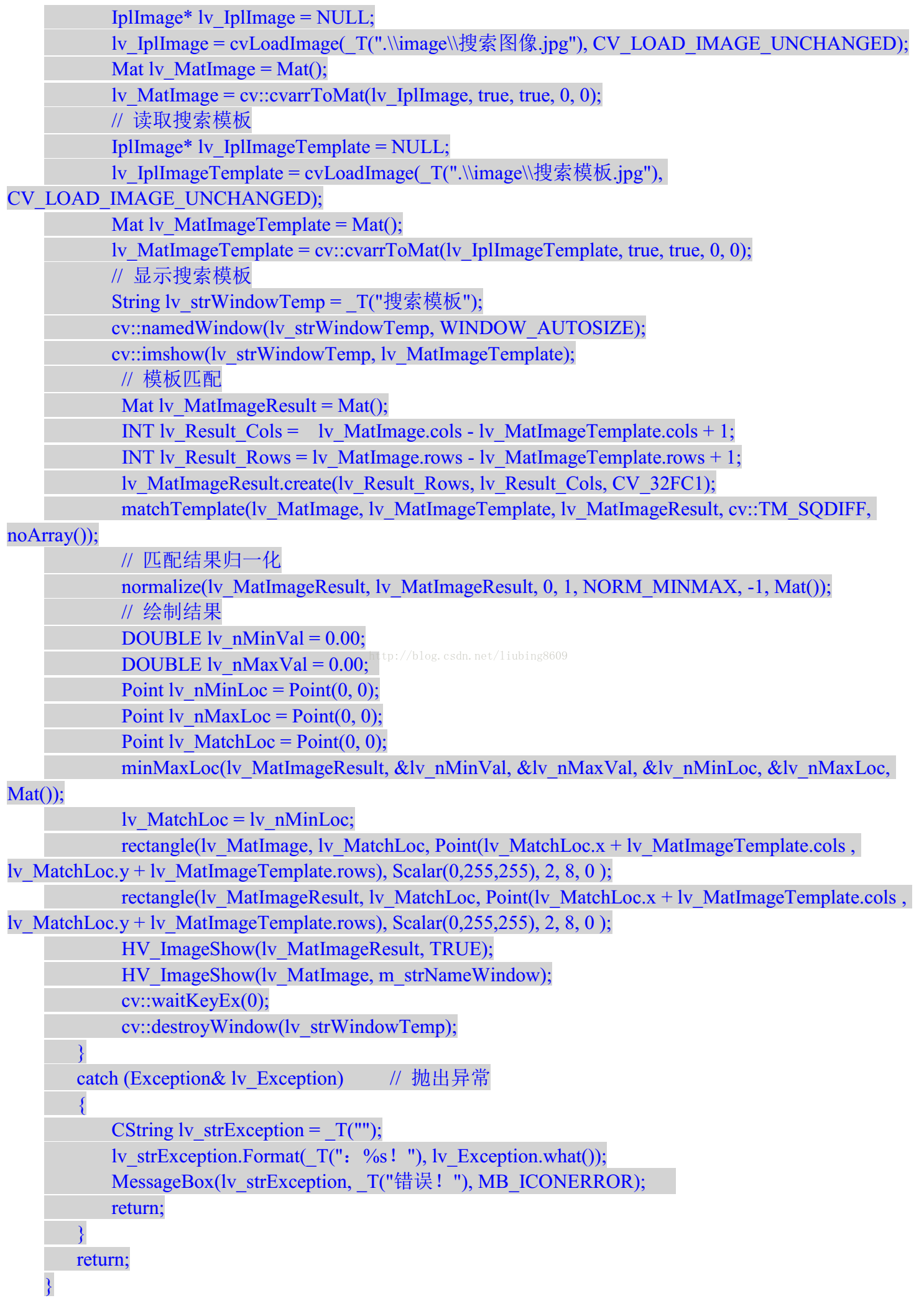 Opencv模板匹配函数：matchtemplate 介绍 Csdn博客