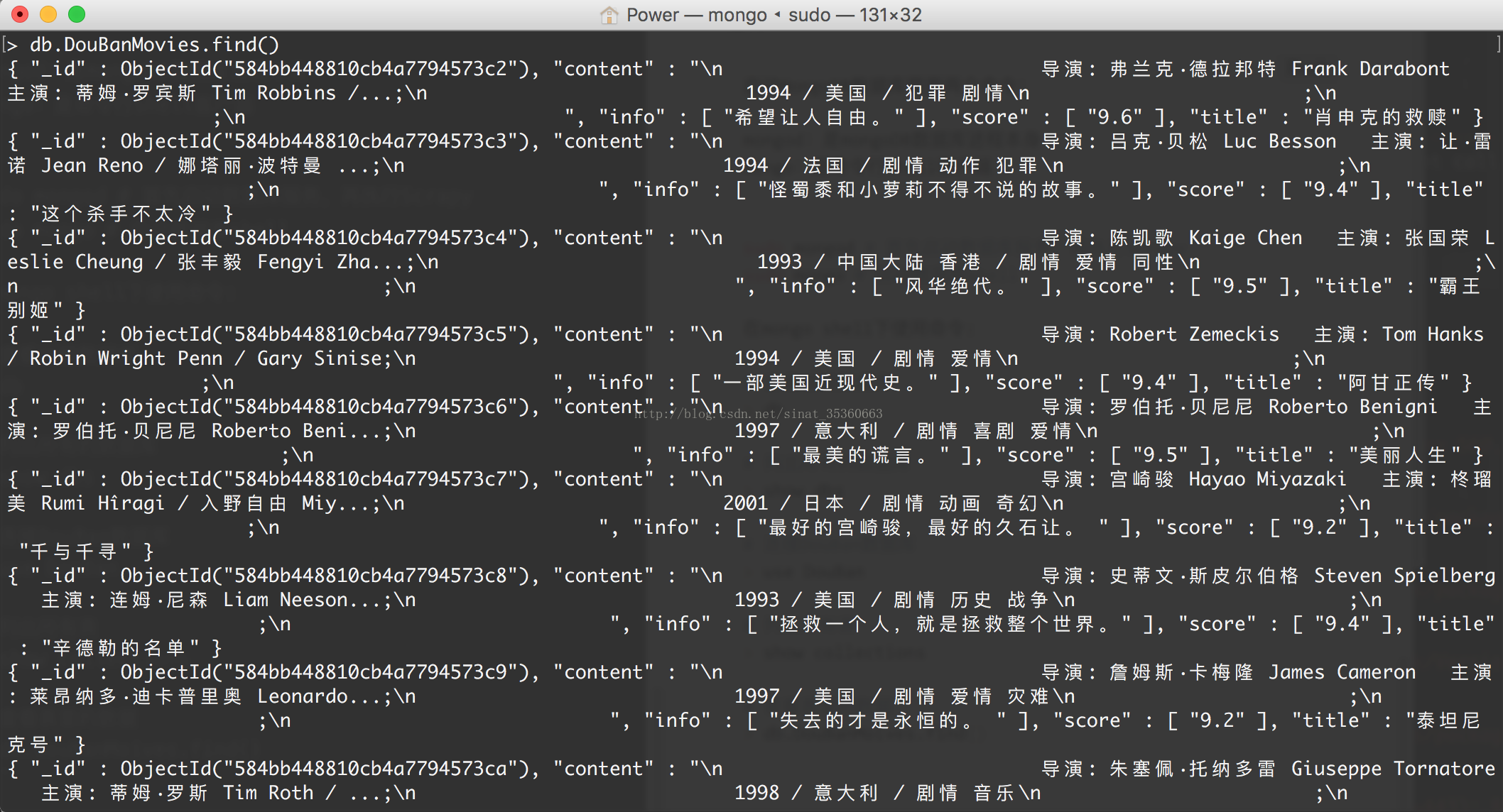 案例五将数据保存在mongodb中 Csdn博客 