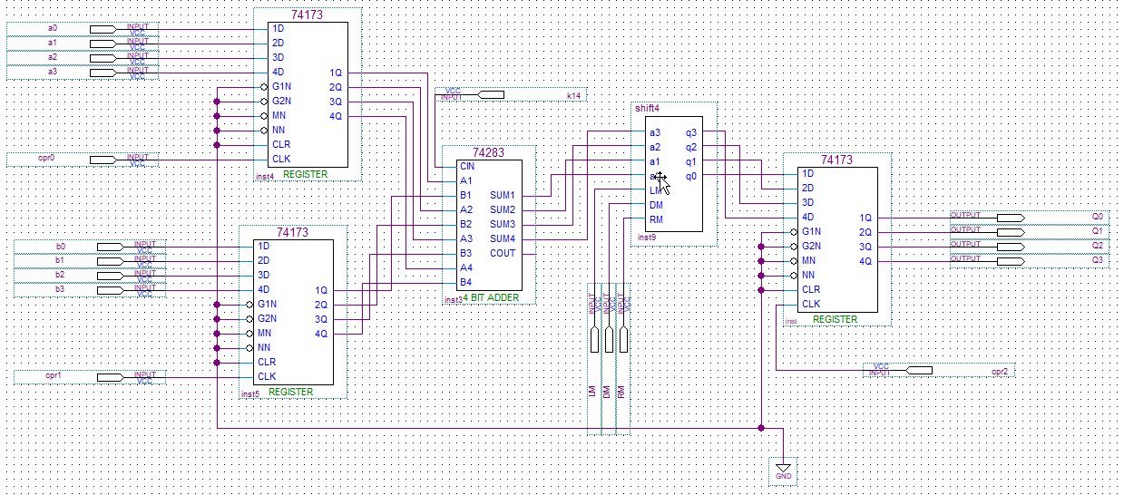 Computer Composition Principle Experiment Two Four Bit Complement Arithmetic Unit Programmer 7512