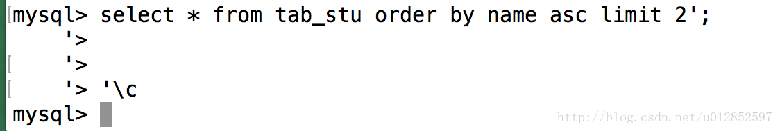 Mysql 无法退出sql命令行编辑mysql前面有逗号关不了 Csdn博客 5736