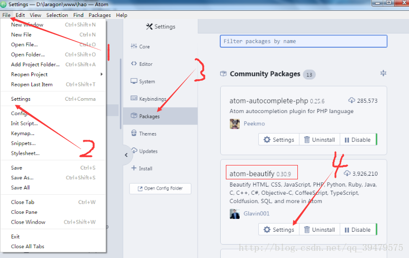 Atom Beautify 格式化php出错解决方法php Cs Fixer Path Is Empty For Selected Configurat Csdn博客 1024