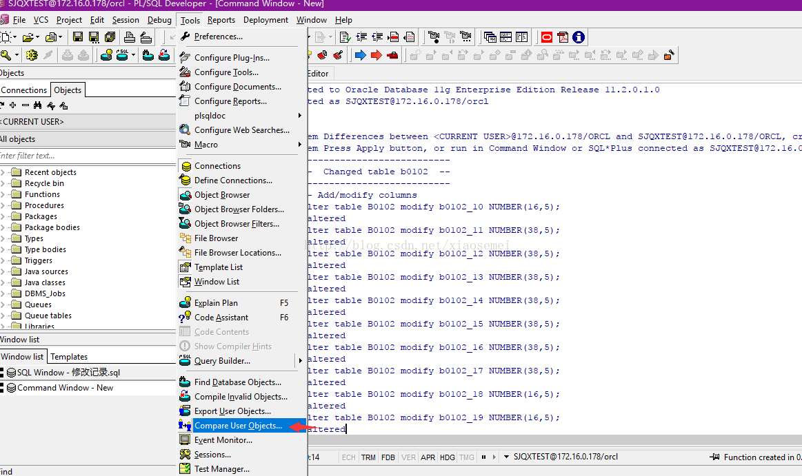 【oracle】pl Sql 怎么比较2个数据库的差异plsql对比数据库差异 Csdn博客 