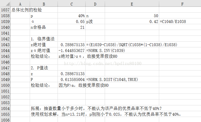 Excel在统计分析中的应用—第八章—假设检验 总体比例的假设检验 比例检验软件求解 Csdn博客