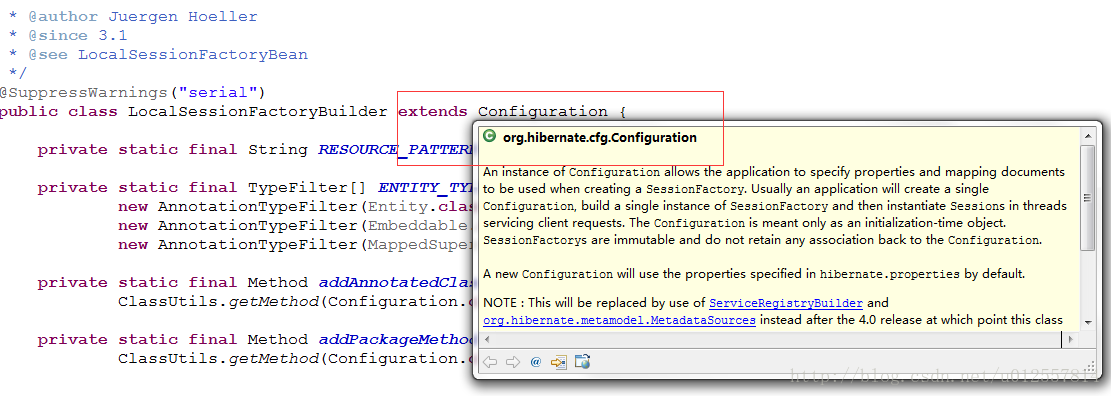 Spring整合hibernate：利用localsessionfactorybean类读取hibernate配置 Org Springframework Orm Hibernate4